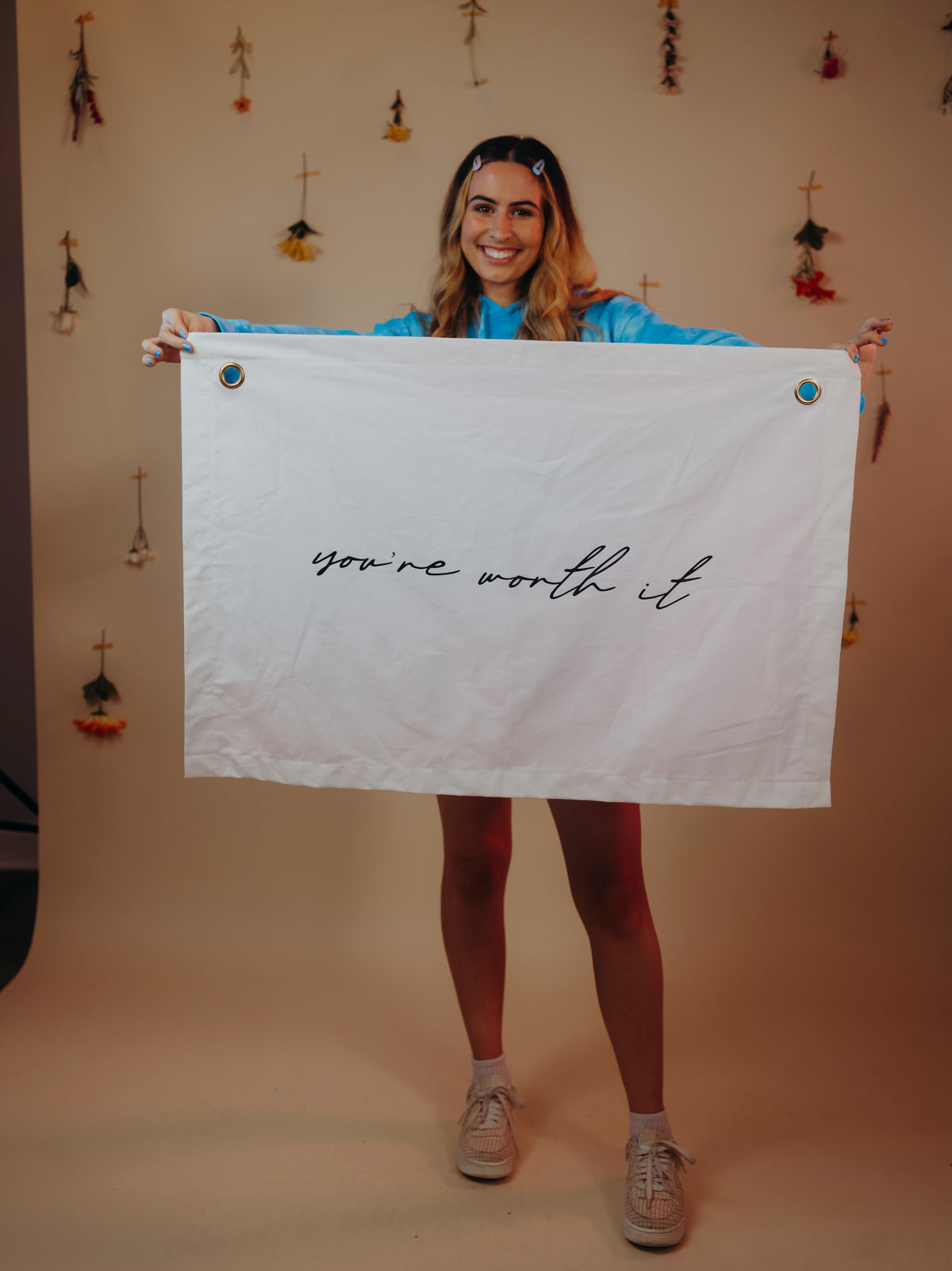 You’re Worth It Wall Banner – Cimorelli Store