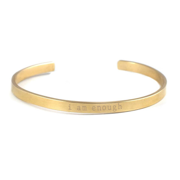 I Am Enough Bracelet In Gold – Cimorelli Store